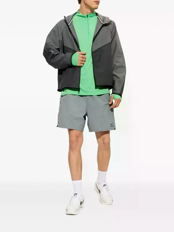 Nike Logo-print Zip-neck Sweater - Green