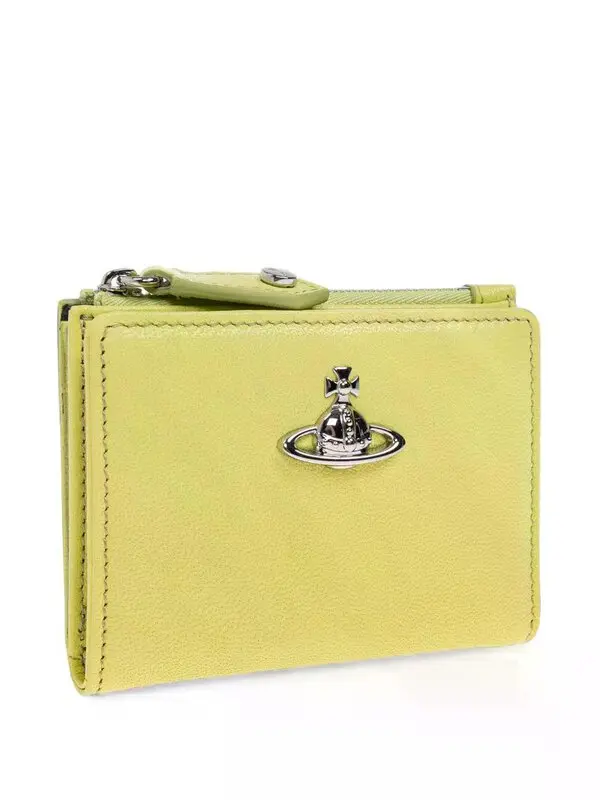VIVIENNE WESTWOOD Slim Flap Orb-plaque Leather Wallet