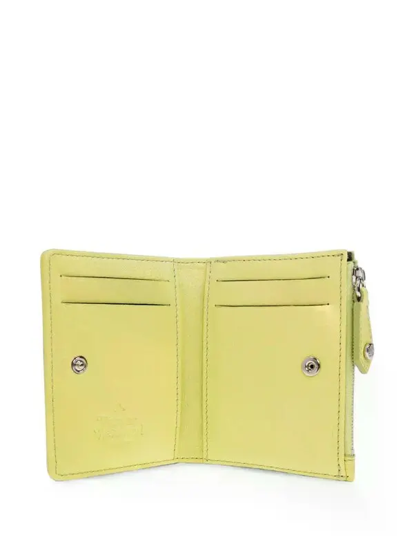 VIVIENNE WESTWOOD Slim Flap Orb-plaque Leather Wallet