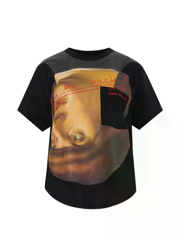 VIVIENNE WESTWOOD Upside Down Head Graphic-print Chest-pocket T-shirt - Black