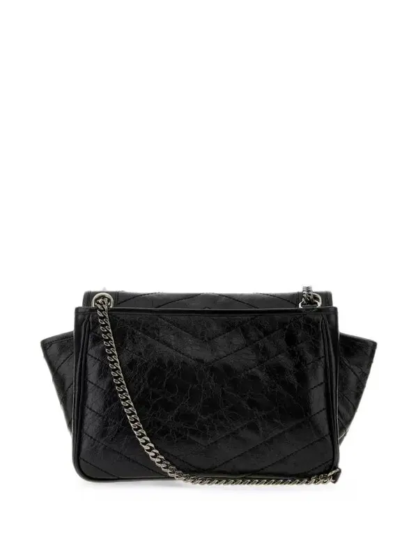 Saint Laurent Niki Chevron-quilted Leather Shoulder Bag