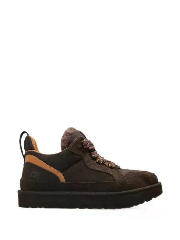 UGG Lowmel Suede Sneakers With Shearling Trim