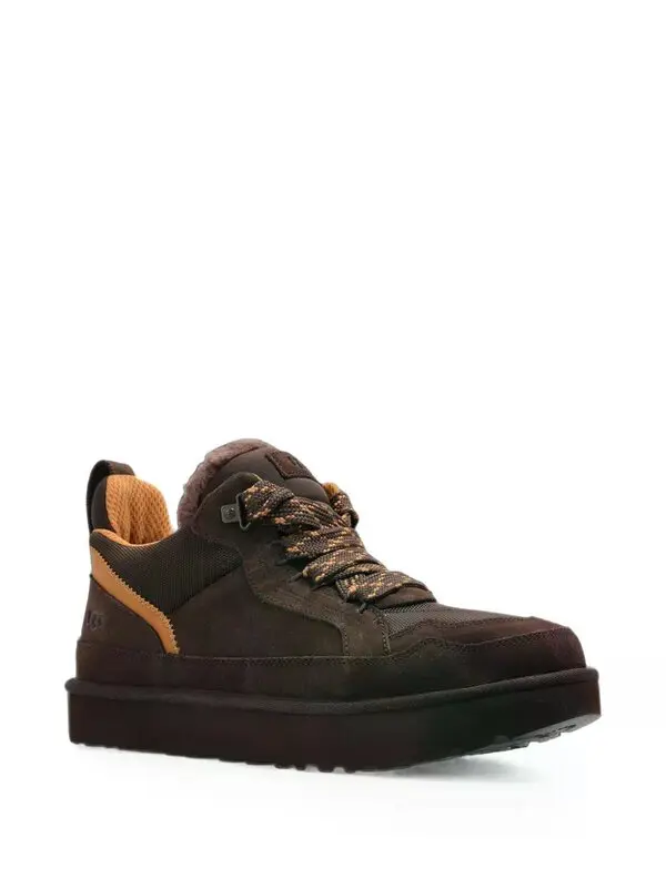 UGG Lowmel Suede Sneakers With Shearling Trim