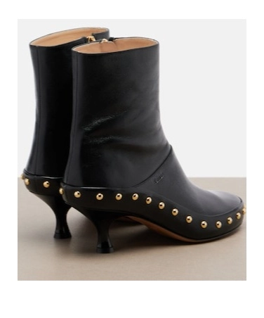 Chloé Junie Studded Leather Ankle Boots