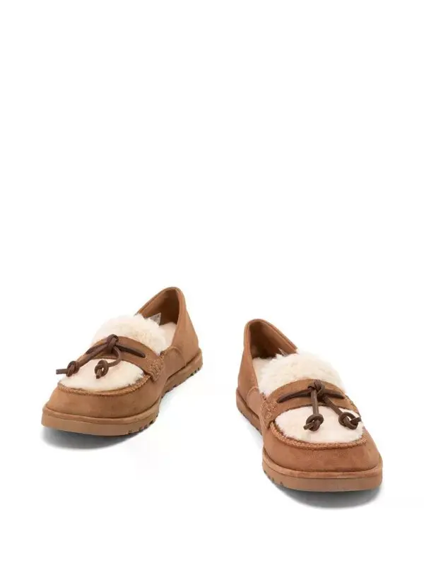 UGG Zora Shearling-trim Suede Loafers