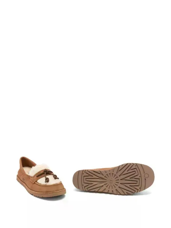 UGG Zora Shearling-trim Suede Loafers