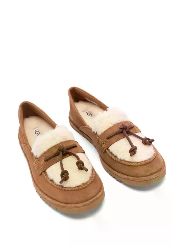 UGG Zora Shearling-trim Suede Loafers