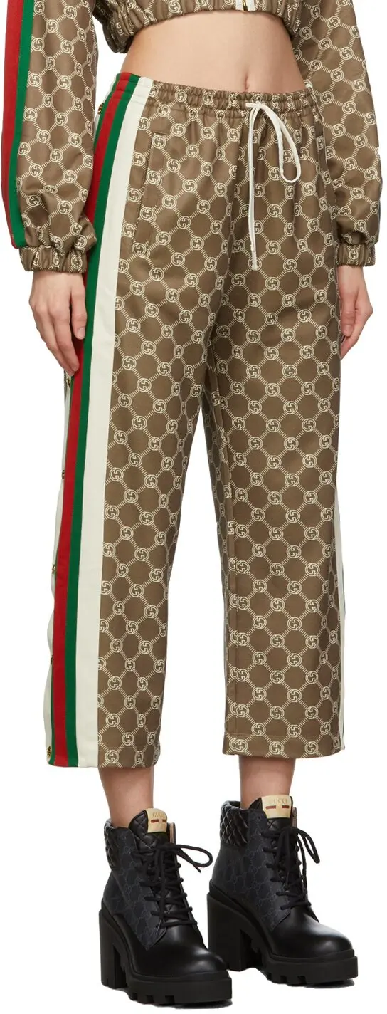 Gucci Interlocking G Snap Buttoned Jogging Pants