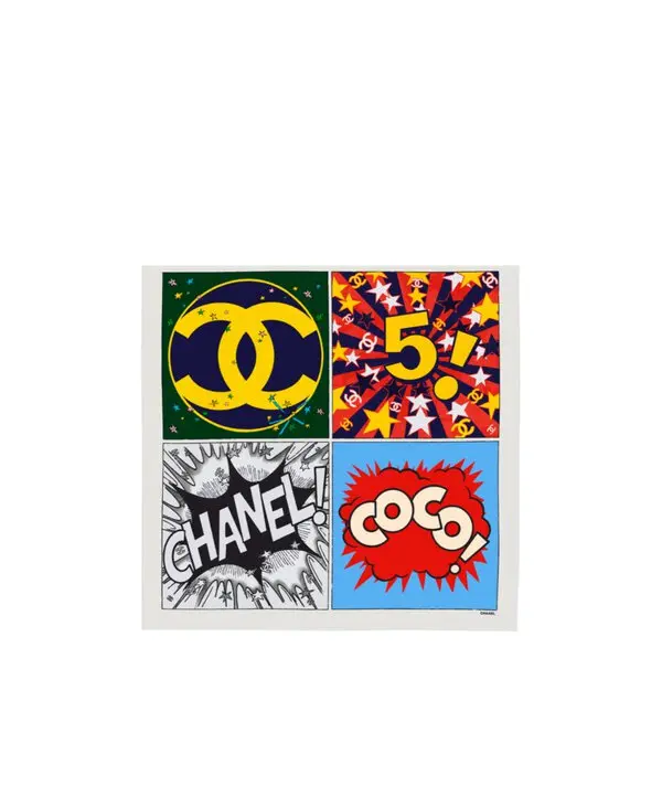 Chanel Square Silk Scarf - Multicolor