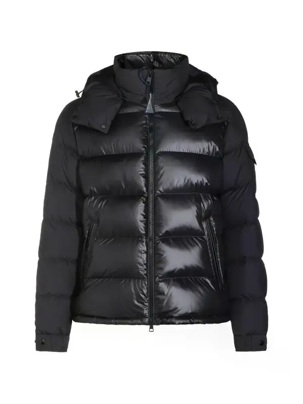 Moncler Maya Quilted Hooded Coat - Black
