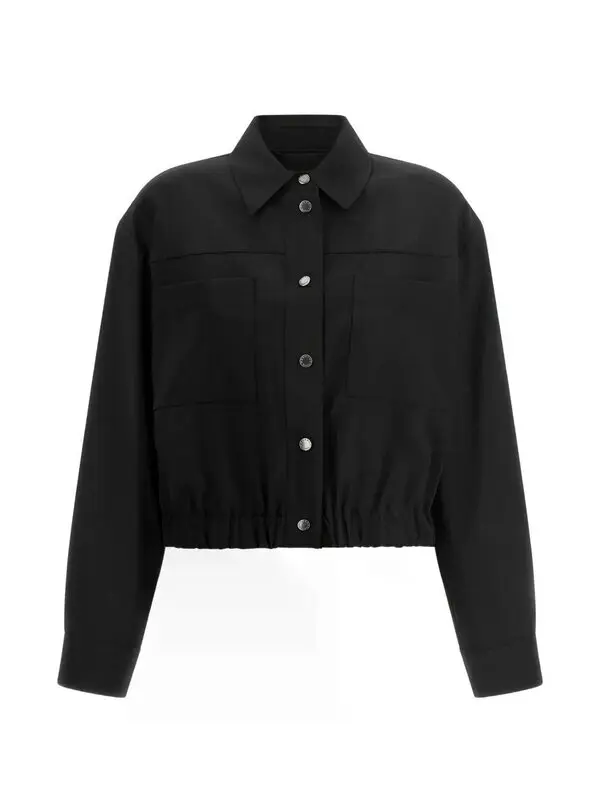 Max Mara Elasticated Cropped Jacket - Black