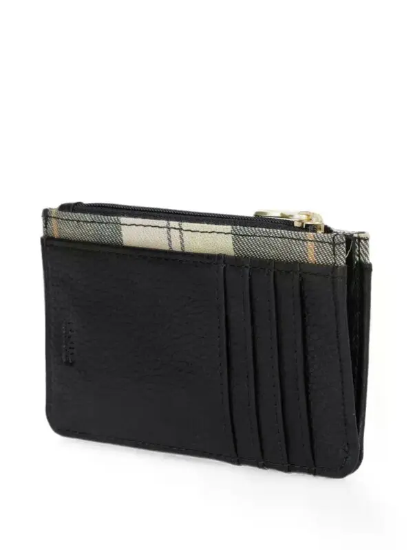 Barbour Alder Tartan-panel Leather Wallet