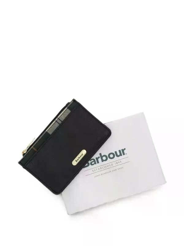 Barbour Alder Tartan-panel Leather Wallet