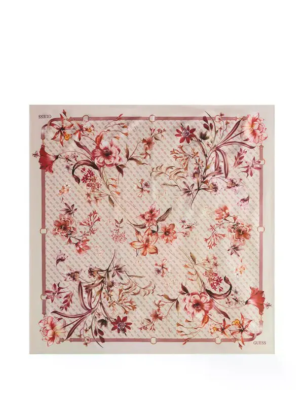 Guess Floral-print Scarf - Pink