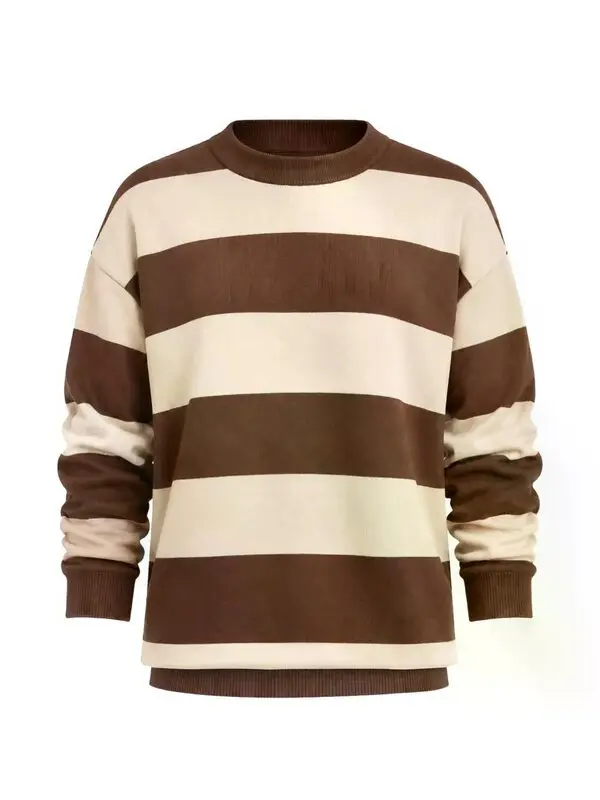 SEROYA Bryn Horizontal-stripe Sweater - Brown