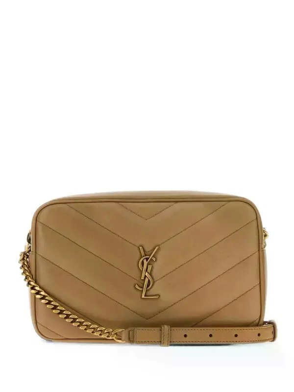 Saint Laurent Loulou Quilted Cross Body Bag - Neutrals