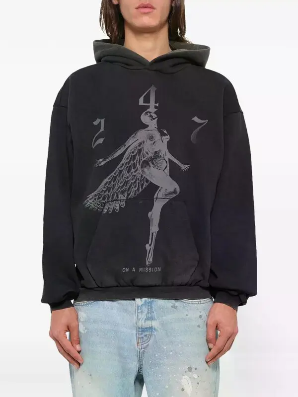 REPRESENT 247 Fallen Angel Graphic-print Hoodie