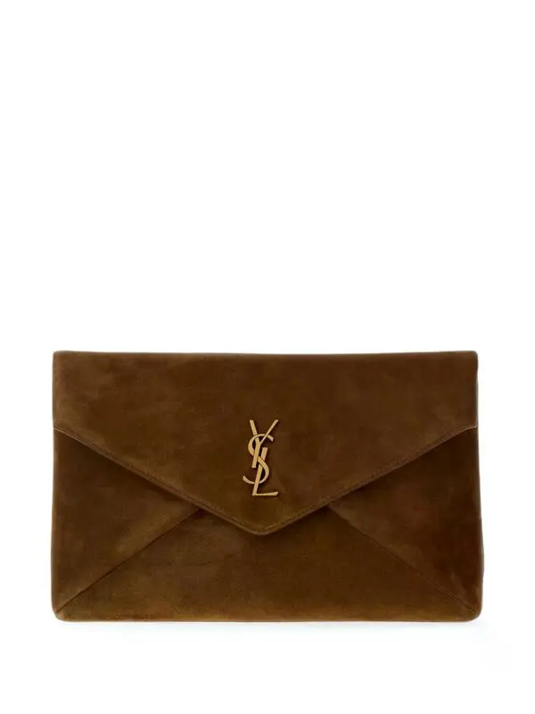 Saint Laurent Xxl Cassandre Suede Shoulder Bag - Brown