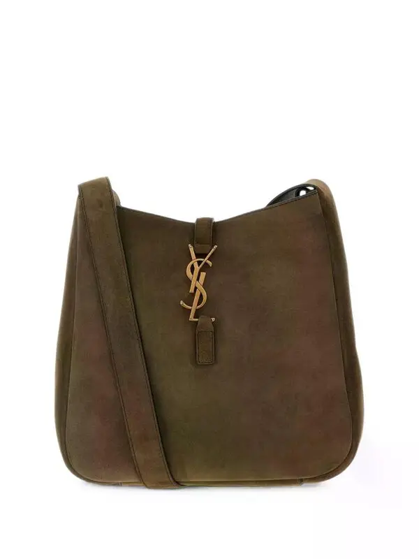 Saint Laurent Le 5 À 7 Suede Cross Body Bag - Green