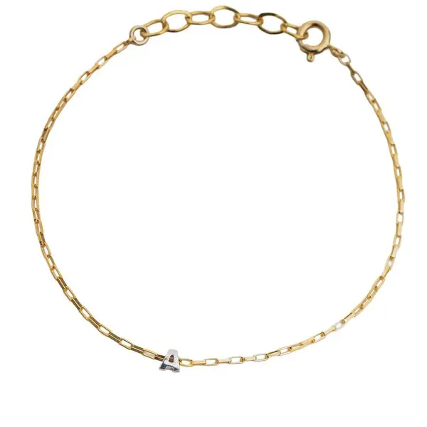 KATE KOEL Initial Charm Bracelet - Gold/silver