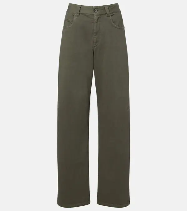 Brunello Cucinelli Monili Wide-leg Jeans - Green