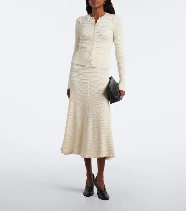 Proenza Schouler Magnolia Knitted Midi Skirt