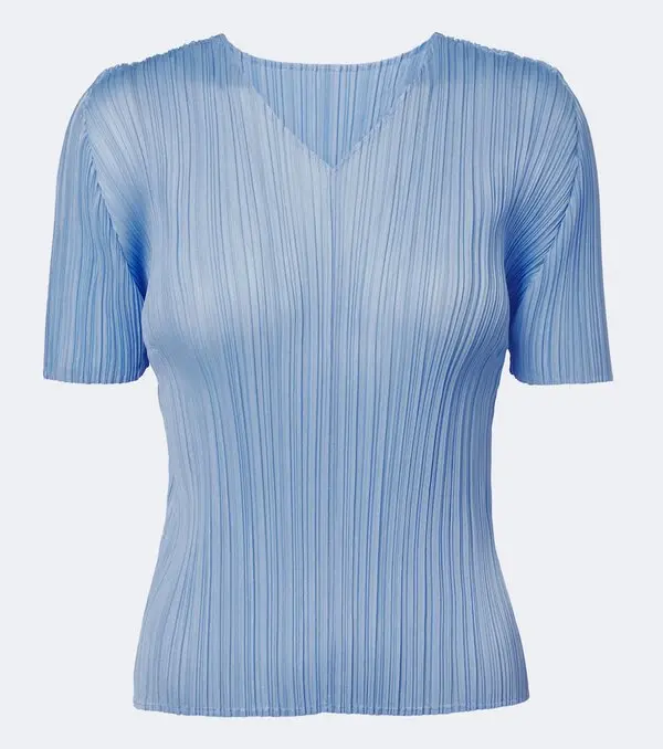 Issey Miyake Monthly Colors: August Pleated Top - Blue