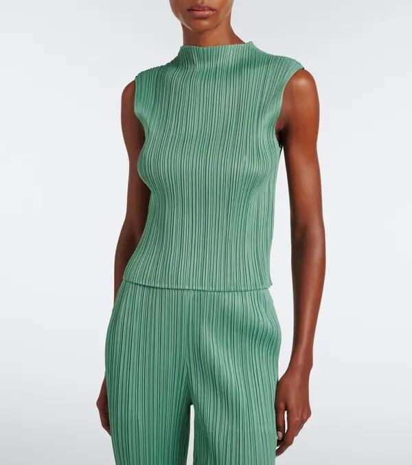 Issey Miyake Monthly Colors: August Pleated Top - Green