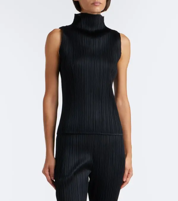 Issey Miyake Basics Sleeveless Top - Black