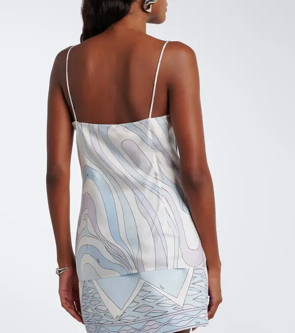 Emilio Pucci Iride Silk Twill Top