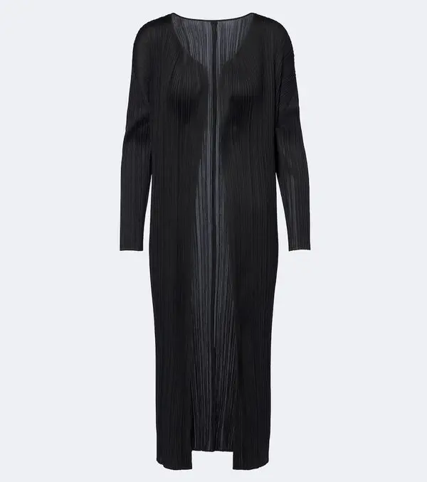 Issey Miyake Basics Pleated Cardigan - Black