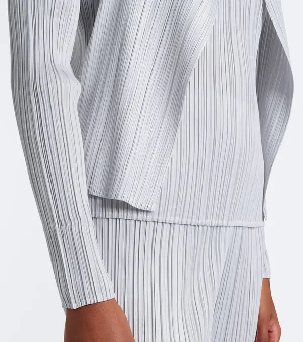 Issey Miyake Basics Pleated Cardigan - Grey