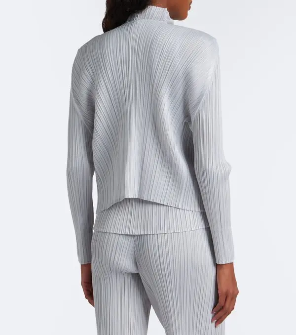 Issey Miyake Basics Pleated Cardigan - Grey