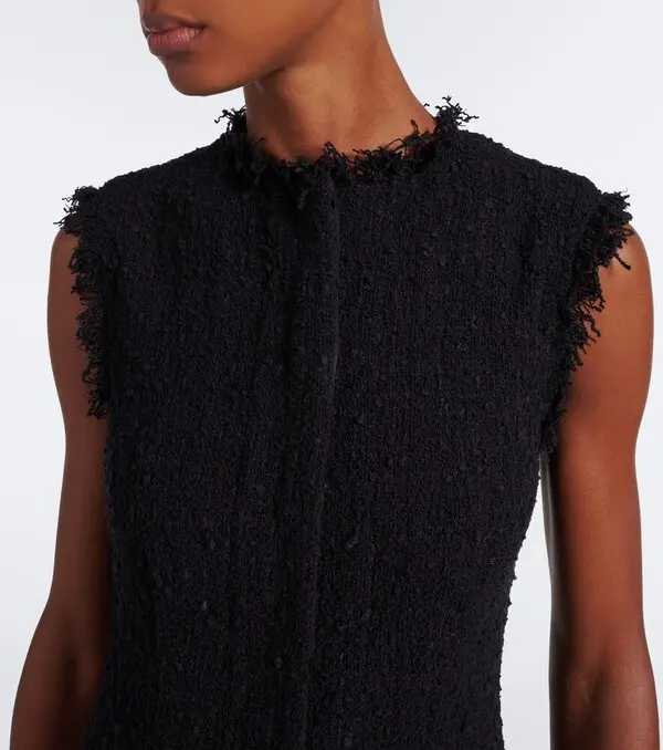 THE ROW Lana Cotton-blend Tweed Midi Dress