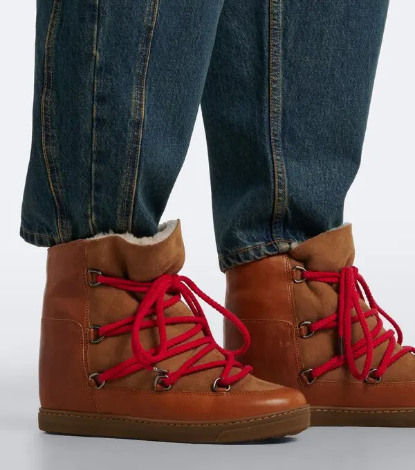 Isabel Marant Étoile Nowles Shearling-lined Leather Snow Boots