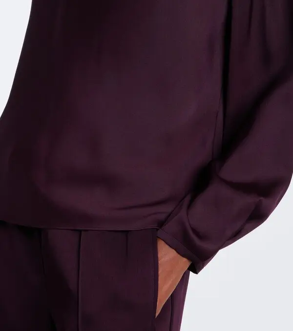Vince Draped Silk-blend Top