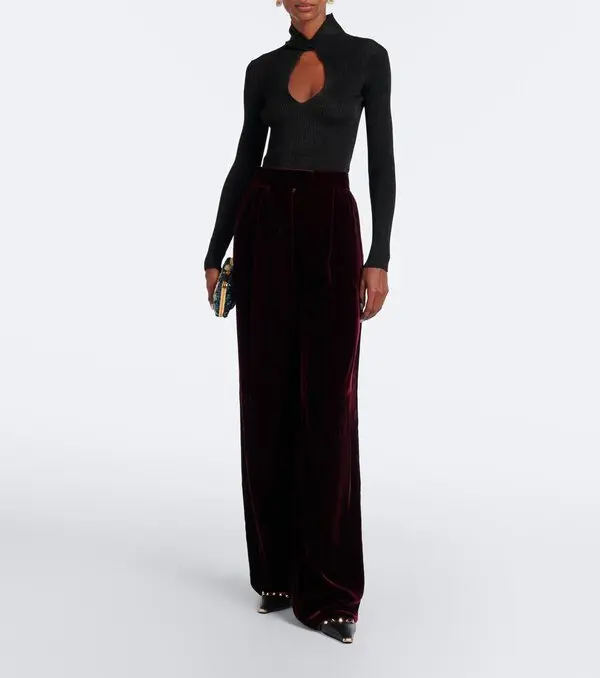 Valentino Garavani Cut-out Lamé Sweater