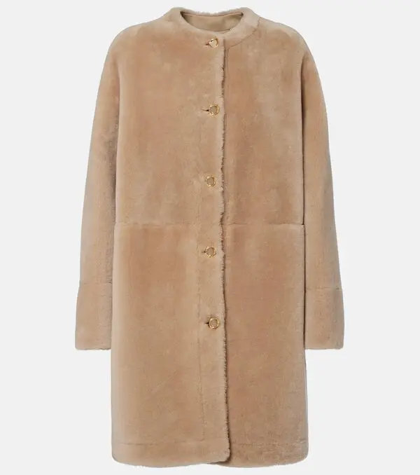 Agnona Shearling Coat - Beige