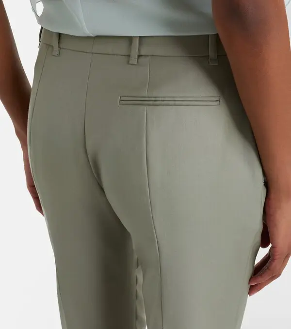 Alexander McQueen Wool Flared Pants - Green