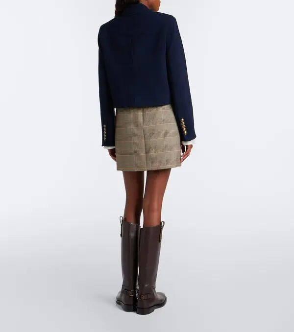Veronica Beard Roman Houndstooth Miniskirt