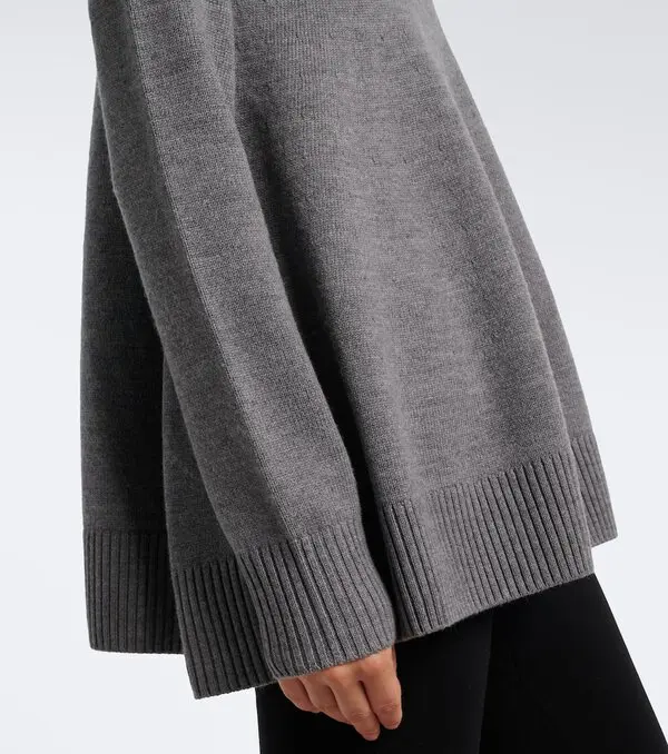 TOTEME Flared Wool Turtleneck Sweater