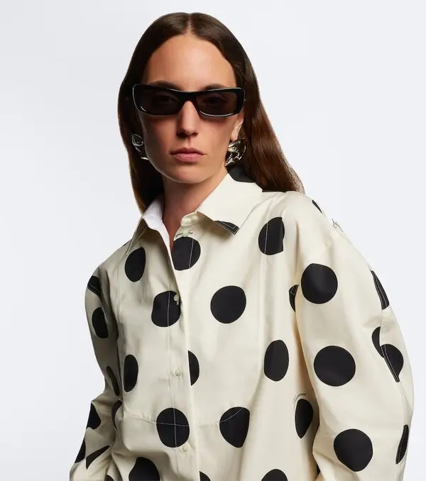 Jacquemus Capri Rectangular Sunglasses - Black