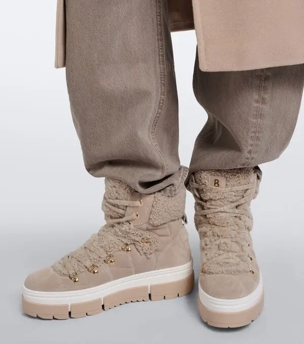 Bogner Vaduz Shearling And Suede Ankle Boots