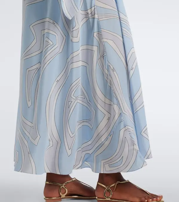 Emilio Pucci Labirinto Silk Crêpe De Chine Kaftan