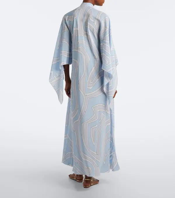 Emilio Pucci Labirinto Silk Crêpe De Chine Kaftan