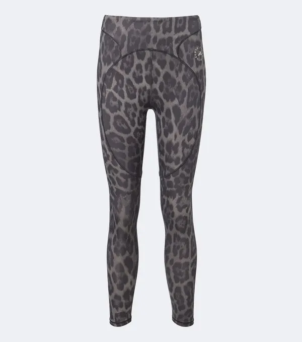 Adidas By Stella McCartney Truepurpose Leopard-print Leggings - Grey