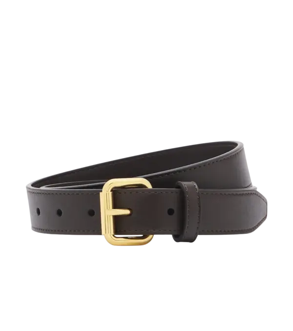THE ROW Geo Leather Belt - Brown