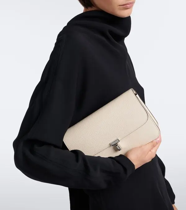 TOTEME T-lock Patent Leather Crossbody Bag