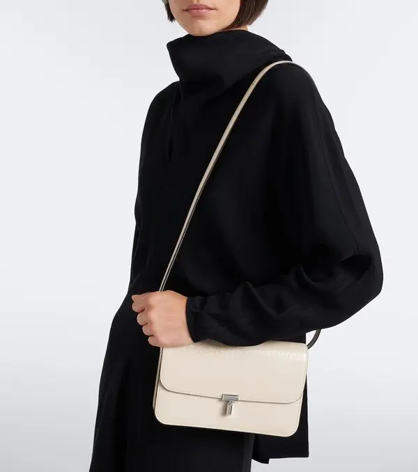 TOTEME T-lock Patent Leather Crossbody Bag