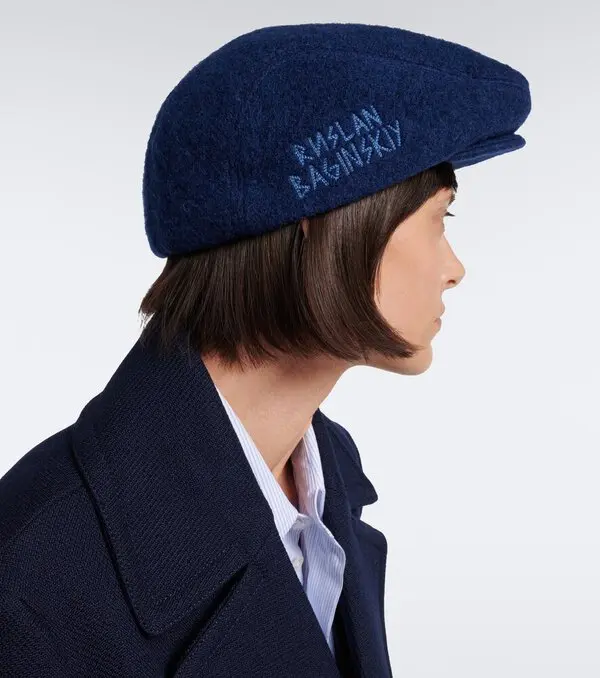 Ruslan Baginskiy Wool-blend Newsboy Cap